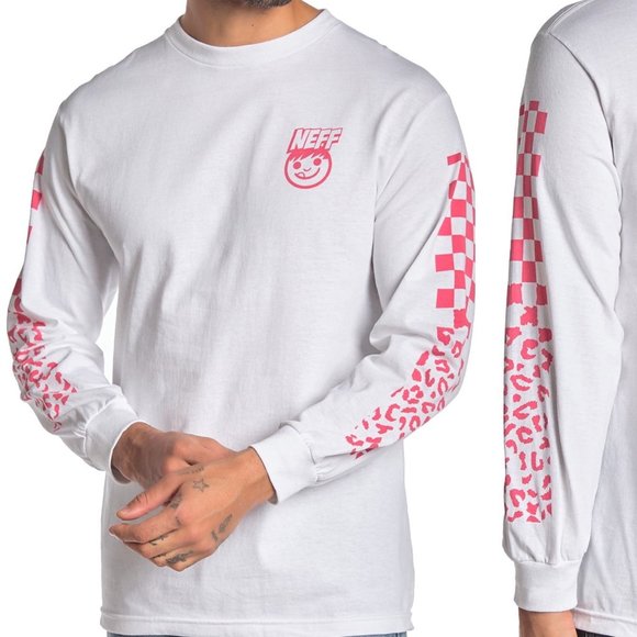 Neff | Shirts | New Neff White Shirt Long Sleeve Unisex Pink Sucker ...